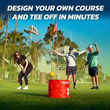 BucketGolf Bundle Pro 9 Hole | Portable par 3 golf course clubs kids ...
